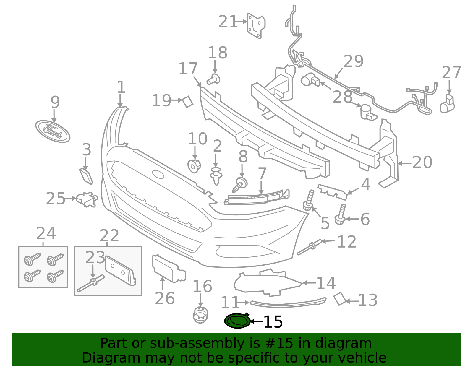 2013-2016 Ford Fusion | Trim Ring | DS7Z-17E811-AA | Walls' Ford Parts