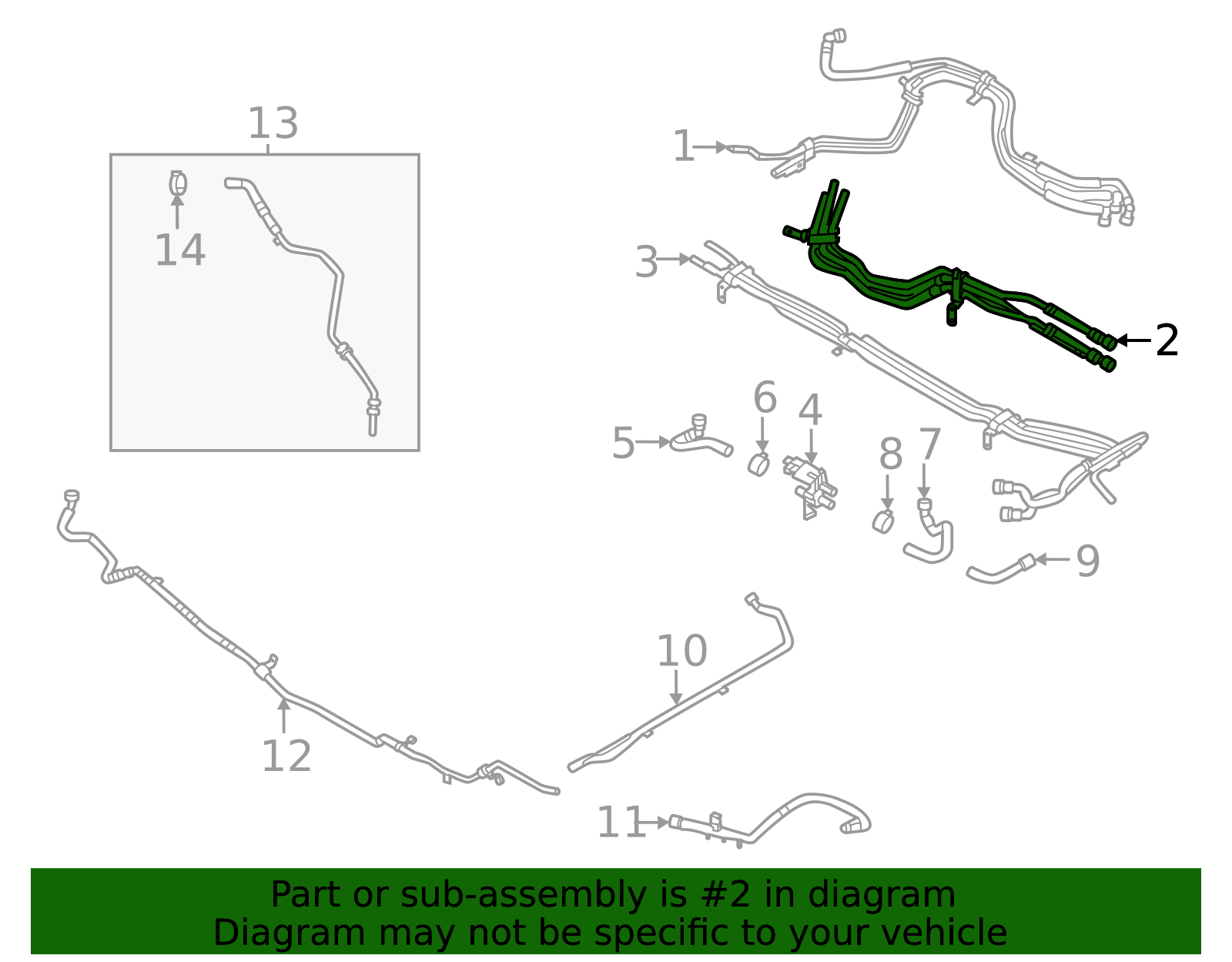 2021-2025 Ford F-150 | Drive Motor Battery Pack Coolant Hose | ML3Z ...