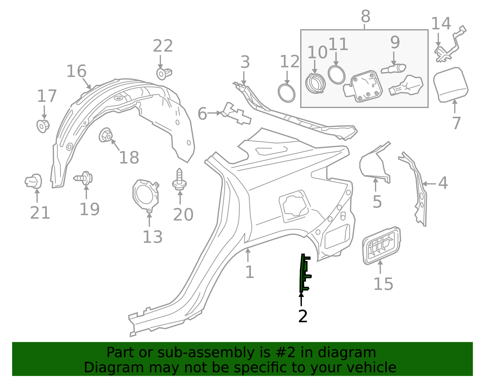2016-2022 Lexus Quarter Panel Insulator 65565-48020 | OEM Parts Online