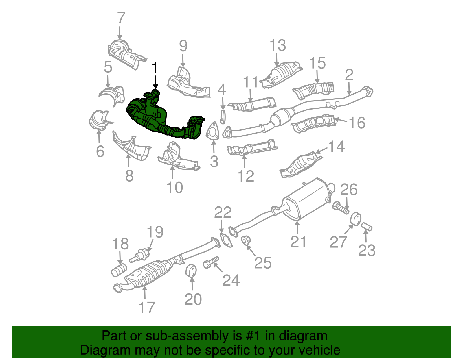 44620AB620 - Exhaust Manifold 2006-2010 Subaru Forester | Subaru Direct ...