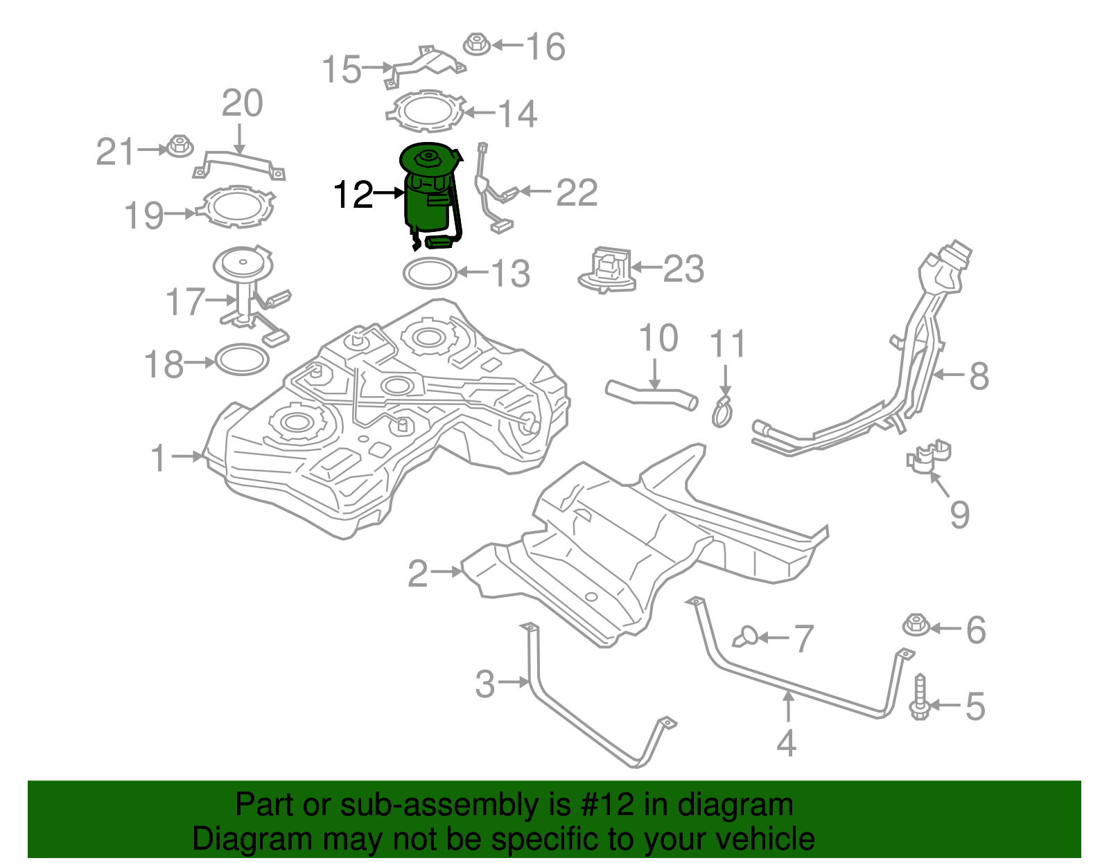 2016-2018 Ford Focus | Fuel Pump Assembly | G1FZ-9H307-C | Walls' Ford ...