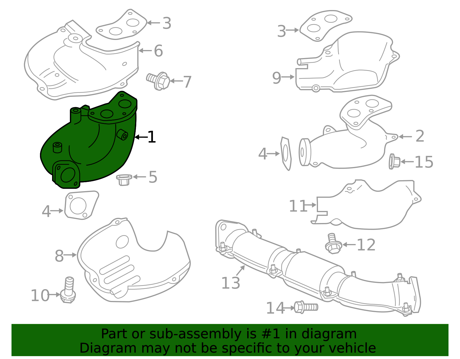 14010AA102 - High-Quality Exhaust Manifold for 2002-2014 Subaru ...