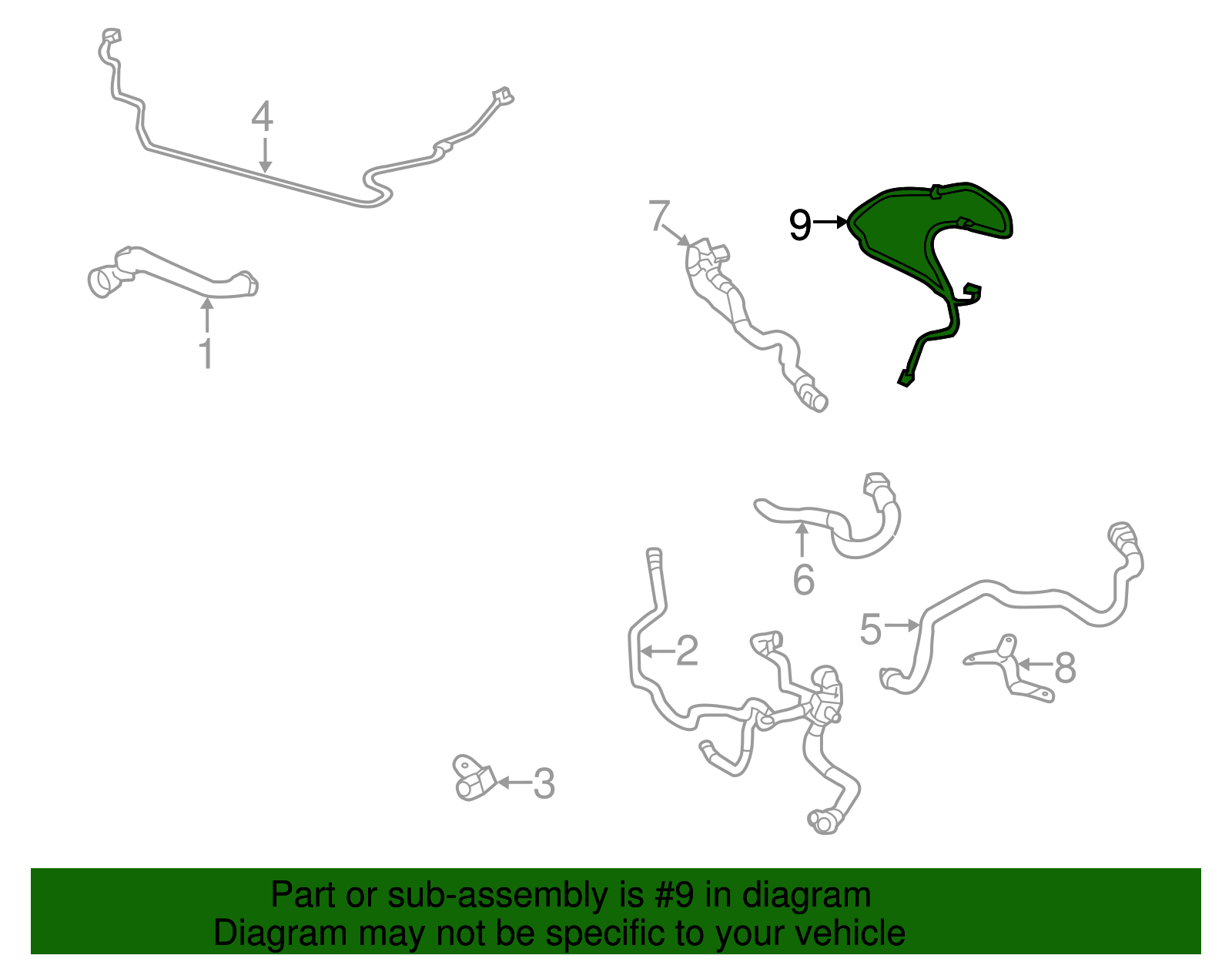 Genuine Tube for 2015-2018 Volvo | Part# 32222279 | Over 30% Off All ...