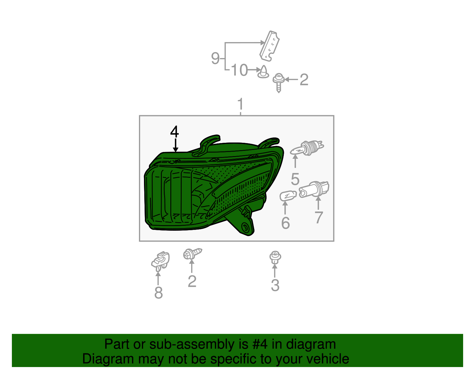 2001-2003 Toyota RAV4 Headlamp Assembly - PASSENGER SIDE 81130-42190 ...