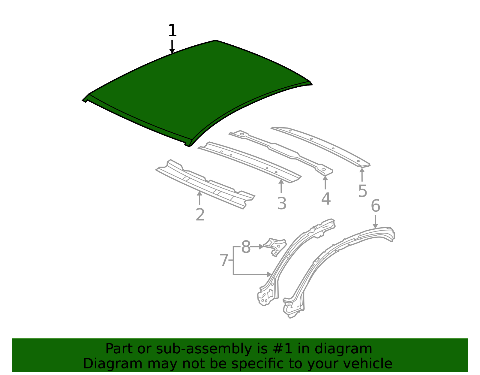 20973125 - Roof Panel 2008-2012 Chevrolet Malibu | Classic Arlington Parts