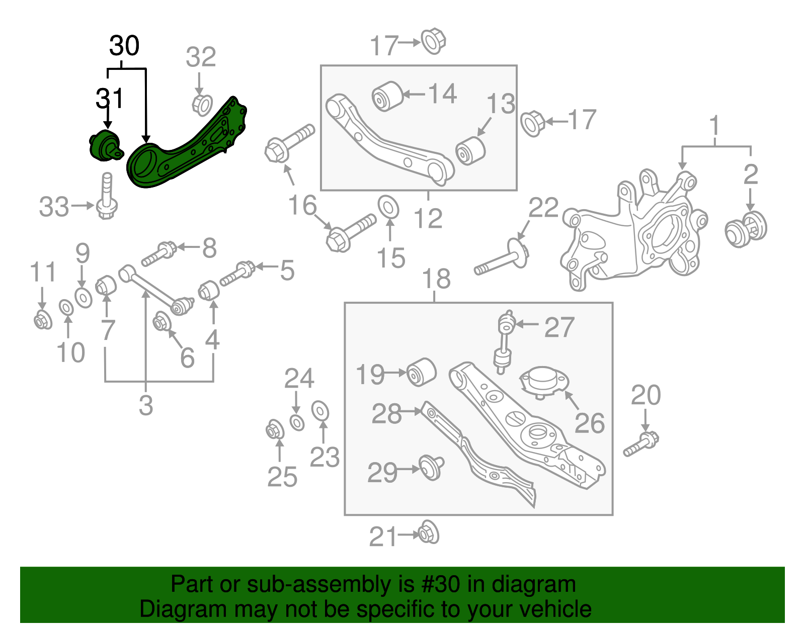55280-D3200 - 2016-2021 Hyundai Tucson - Trailing Arm | Hyundai Parts ...