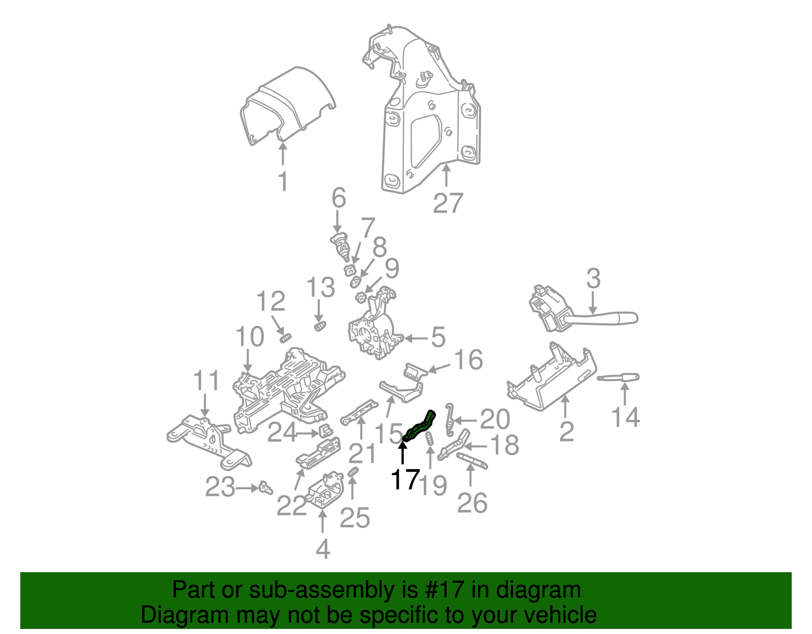 1995-2025 Ford Lock Lever F5TZ-3B661-A | Miracle Ford Parts
