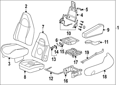 Passenger Seat Components for 2007 GMC Savana 1500 | GMPartsDirect.com