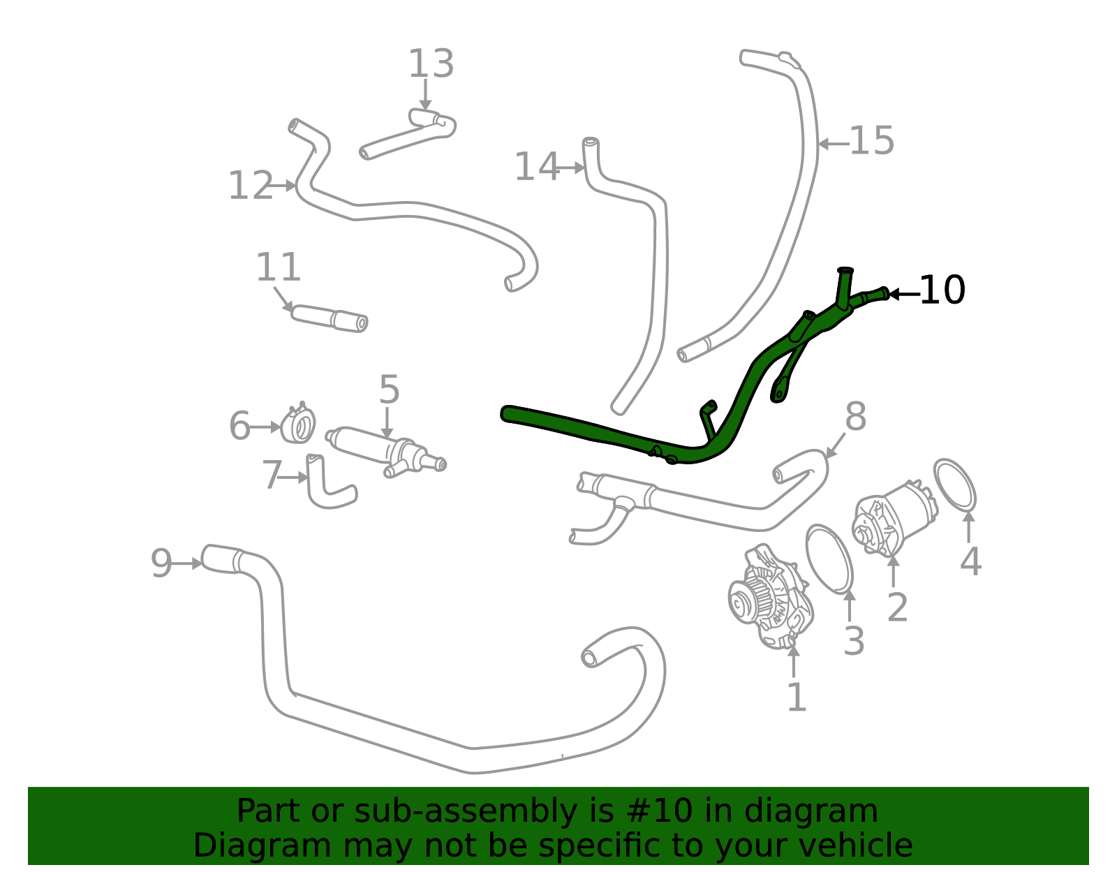 022-121-050 - Volkswagen Water Pipe Retail Performance Auto Parts