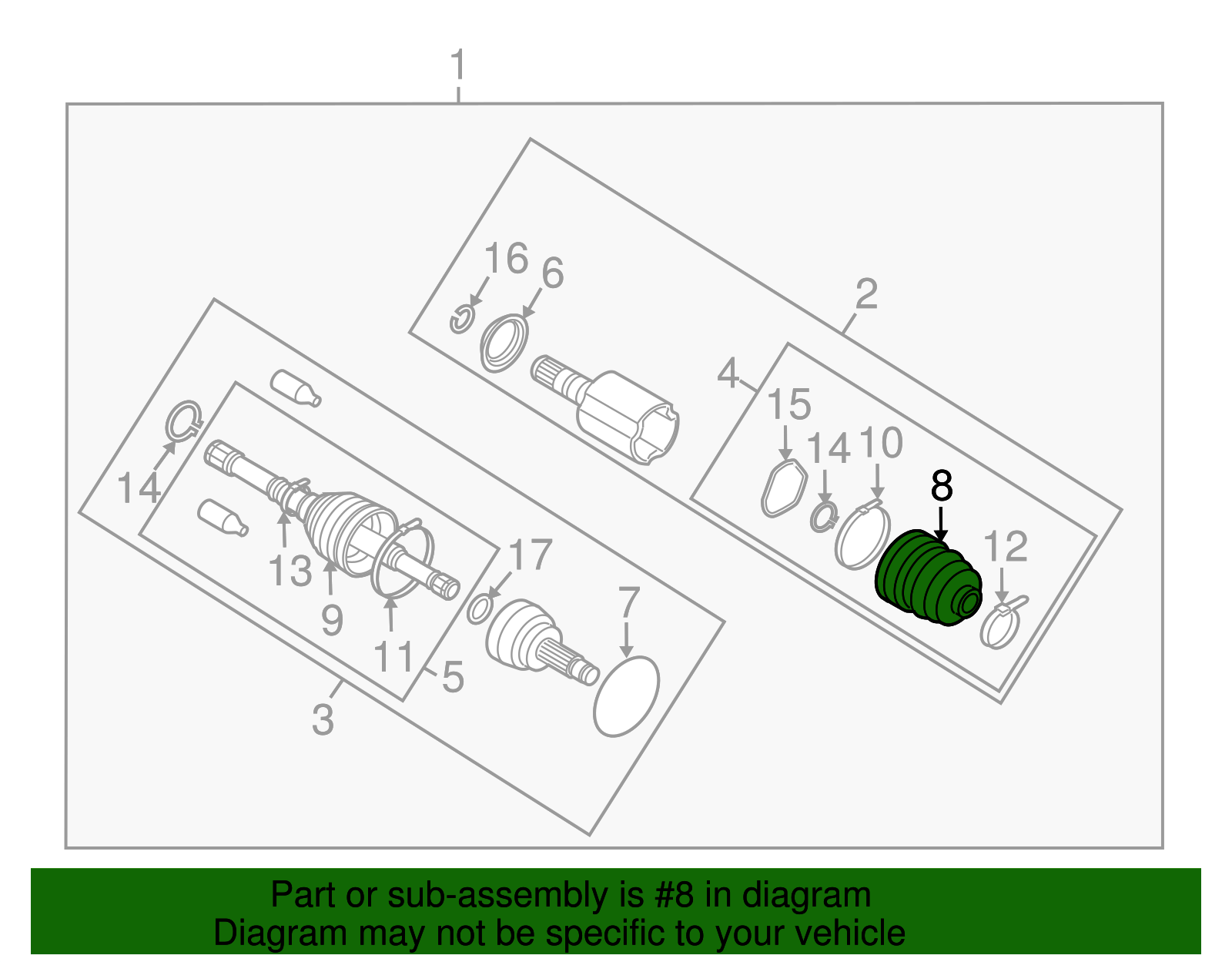 28323AG010 - 2004-2014 Subaru - Inner Boot | OEM Subaru Parts Center
