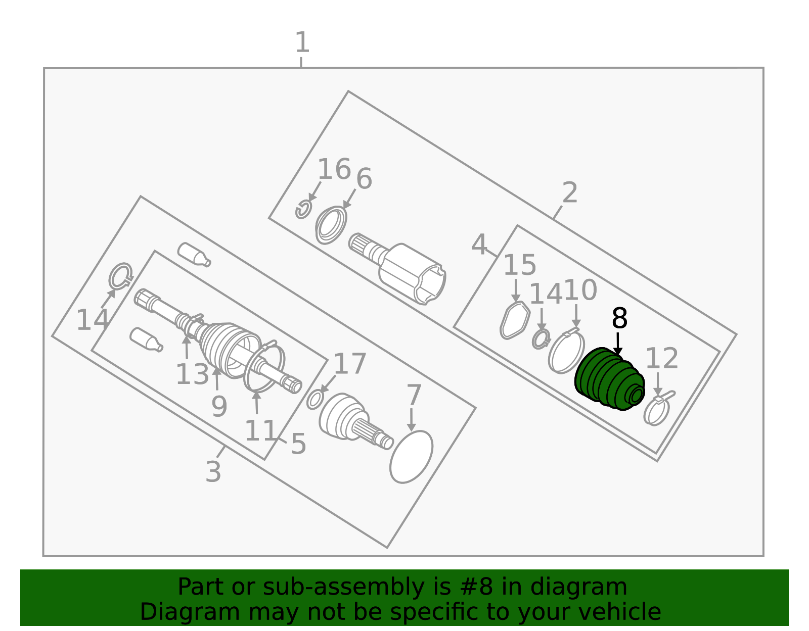 28323AG010 - 2004-2014 Subaru - Inner Boot | OEM Subaru Parts Center