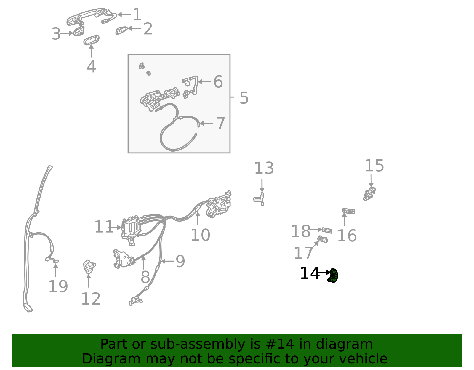 2021-2025 Toyota Sienna Sliding Door Striker 69486-08090 | Toyota Parts ...
