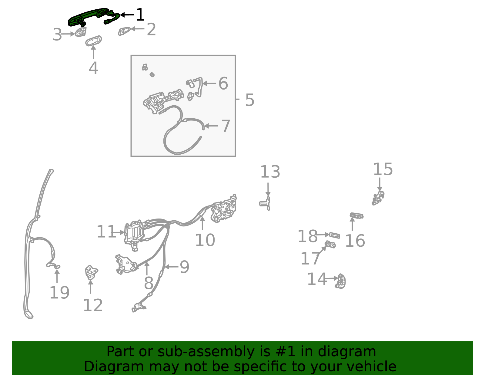 69230-08070-D0 - High-Quality Sliding Door Handle for 2021-2025 Toyota ...