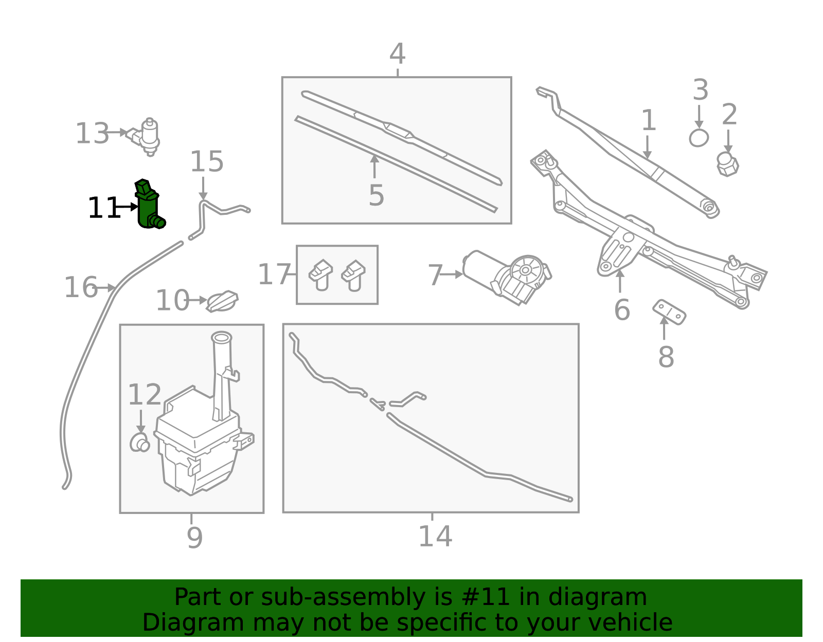 98510-2S000 - Washer Pump 2011-2017 Kia | Kia.Parts Store
