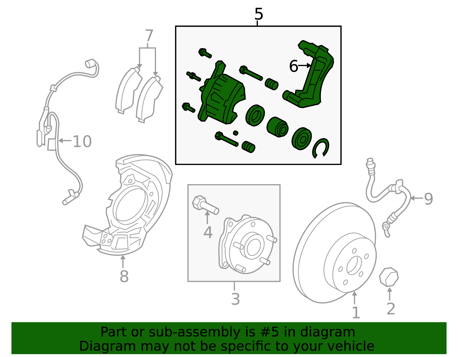 Genuine Official Toyota Disc Brake Caliper part# 47730-0R010 for ...