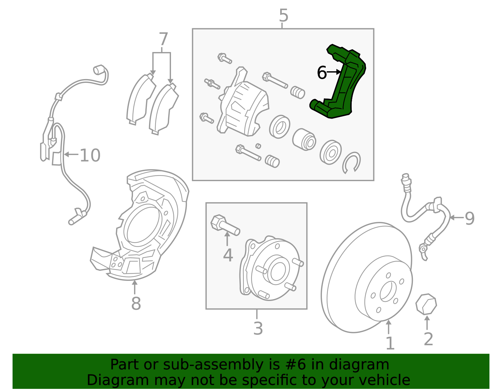 2009-2018 Toyota RAV4 Disc Brake Caliper Bracket 47722-0R010 | OEM ...