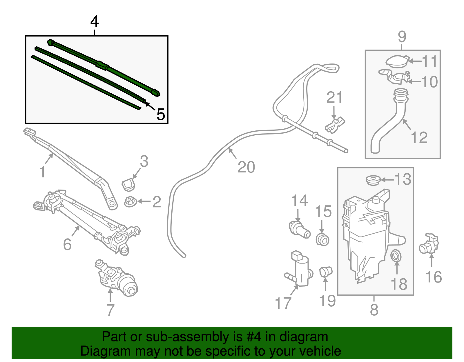 85212-78011 - Wiper Blade 2015-2021 Lexus | Lexus of Stevens Creek Parts