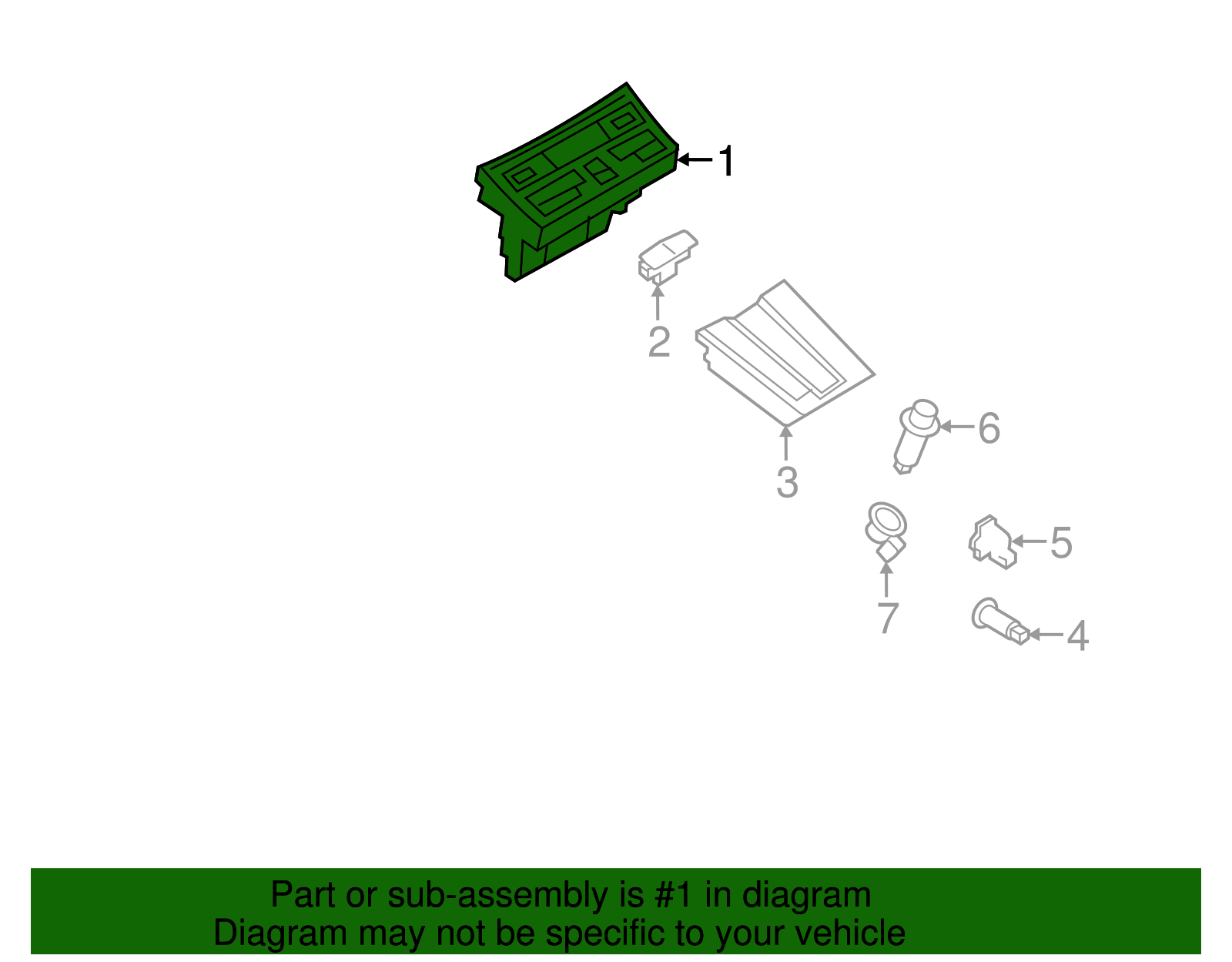 2012-2019 Porsche Control Panel Matt Black Hi Gloss Chrome 991-653-201-20-DML | Porsche Marin