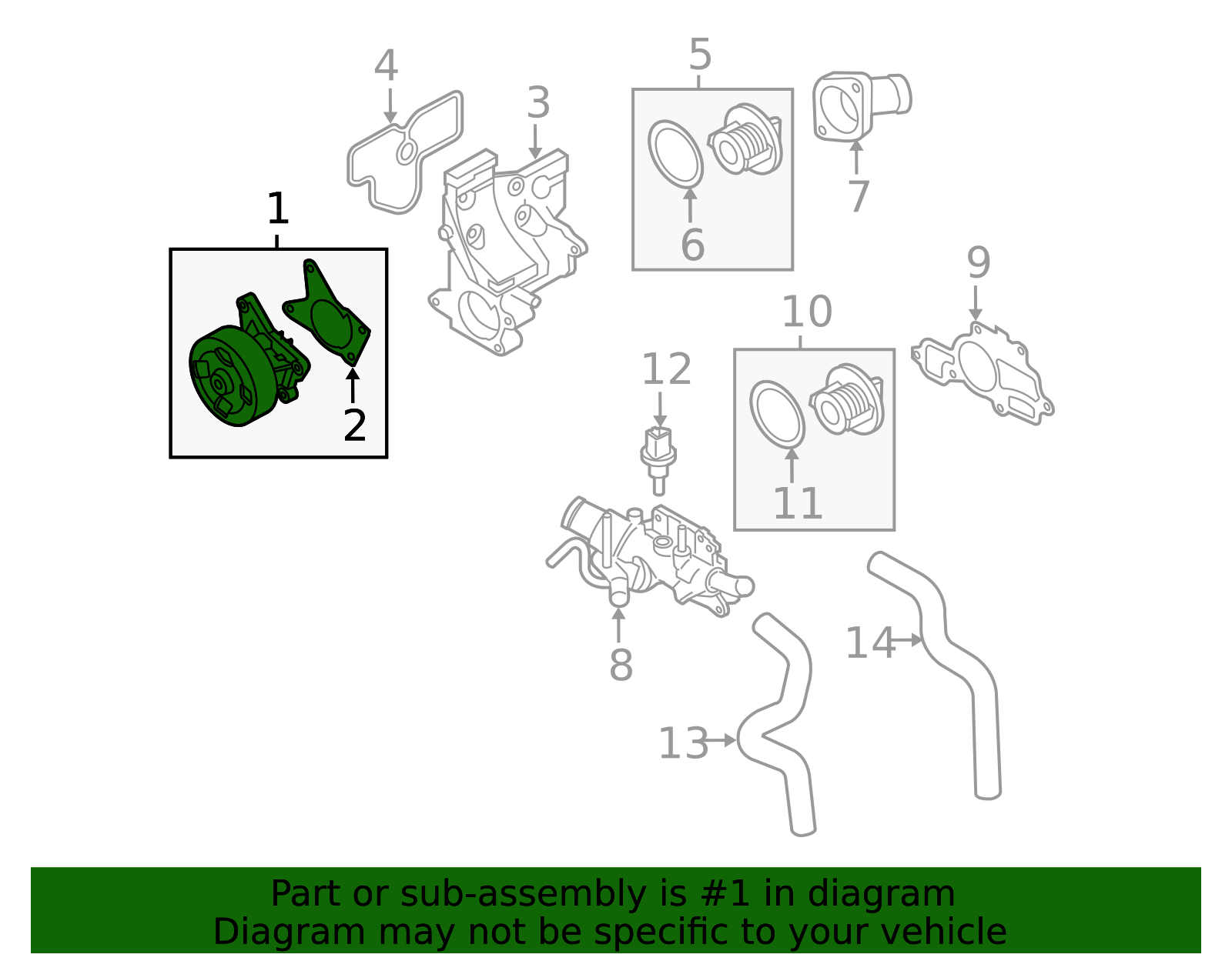 2007-2021 Nissan Water Pump B1010-3LM0A | TascaParts.com