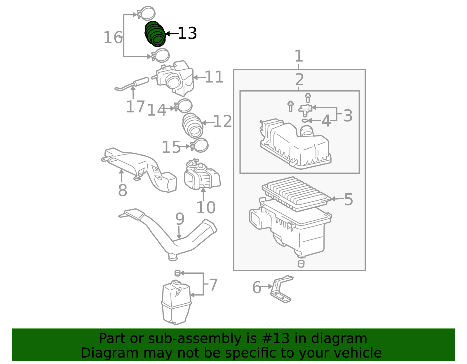 17881-AA020 - High-Quality Engine Air Intake Hose for 2004-2006 Lexus ...