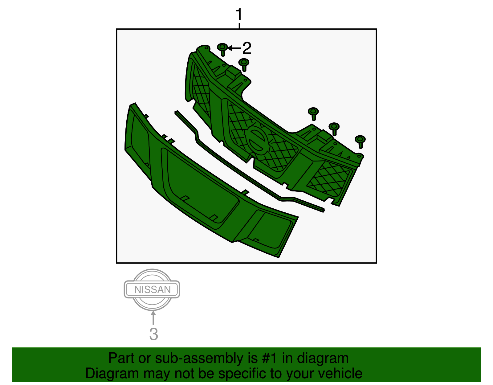 2009-2021 Nissan Frontier Grille Assembly 62310-ZL00B | Nissan Parts ...