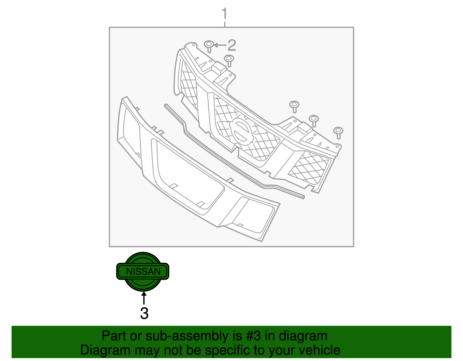 62890-9BP0A - 2019-2021 Nissan Frontier - Emblem | Anicra Nissan Parts