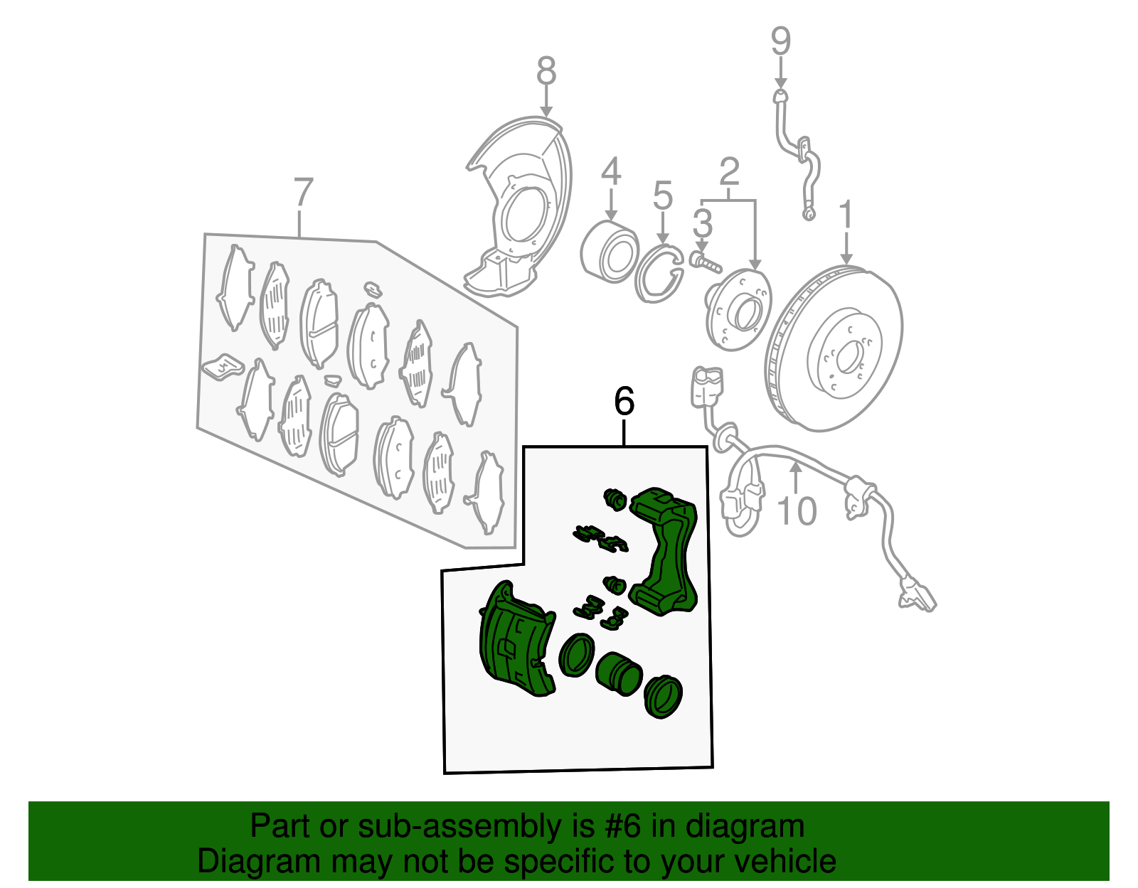 45018-SHJ-A01 - Caliper Assembly 2005-2011 Honda | Honda Parts Online