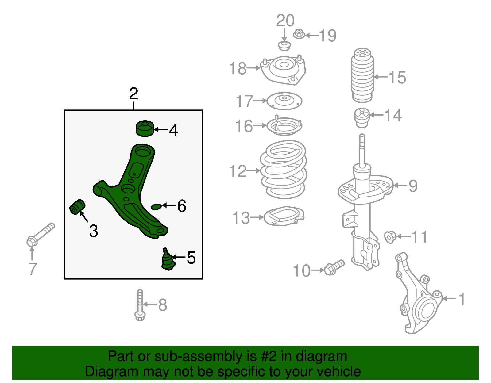 2011-2017 Hyundai Lower Control Arm 54500-2V000 | OEM Parts Online