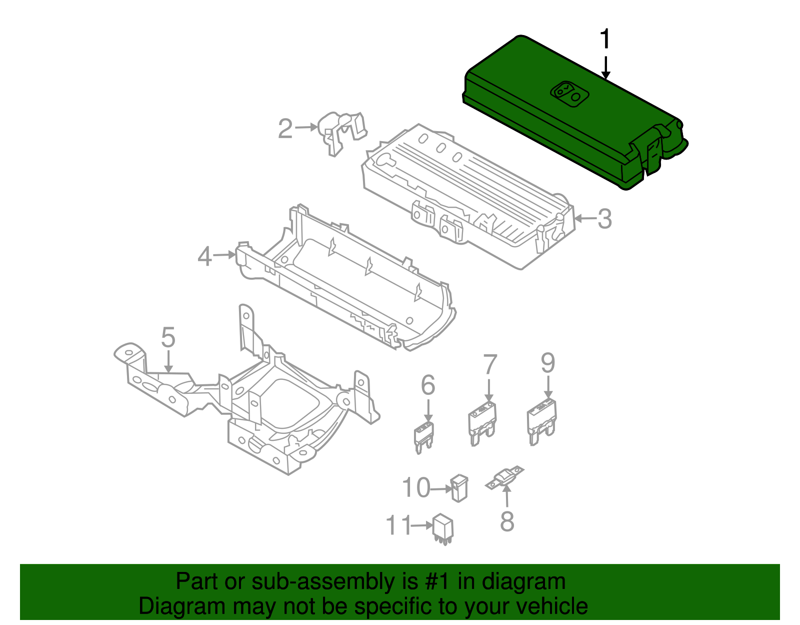 9l1z14a003a - Ford Fuse Box Cover 2007-2019 Ford | Performance Auto Parts