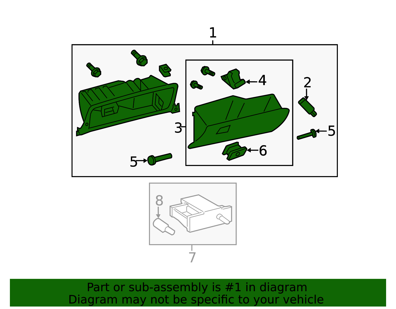 Genuine Official Toyota Glove Box Assembly part# 55303-07010-C0 for ...
