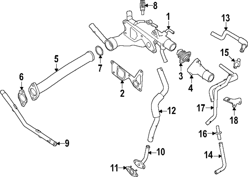 2023-2025 Mitsubishi Outlander PHEV Thermostat Housing Gasket 1305A757 ...