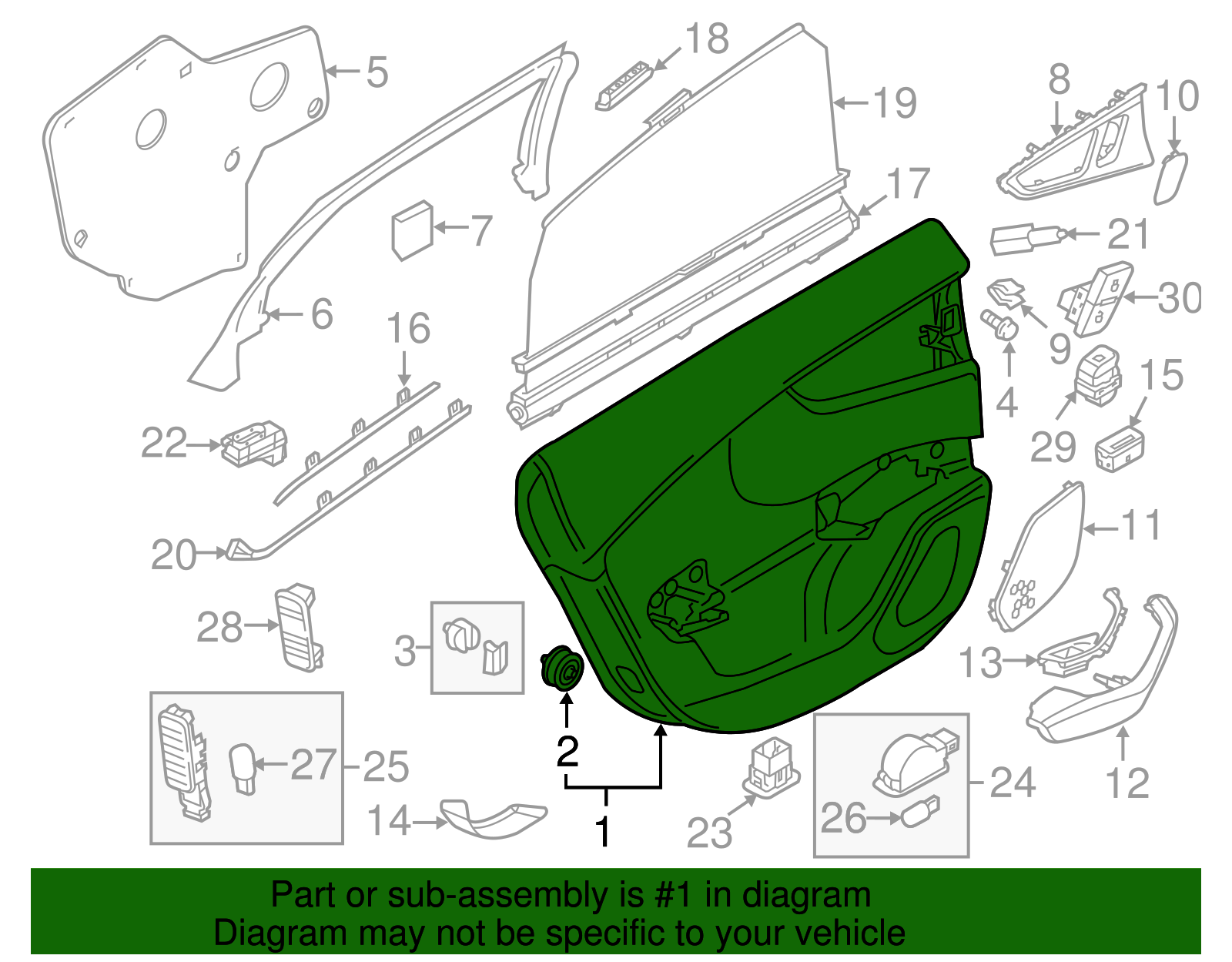 4G0-867-304-AK-EVA - Door Trim Panel 2016-2018 Audi | Audi OEM Parts Guy