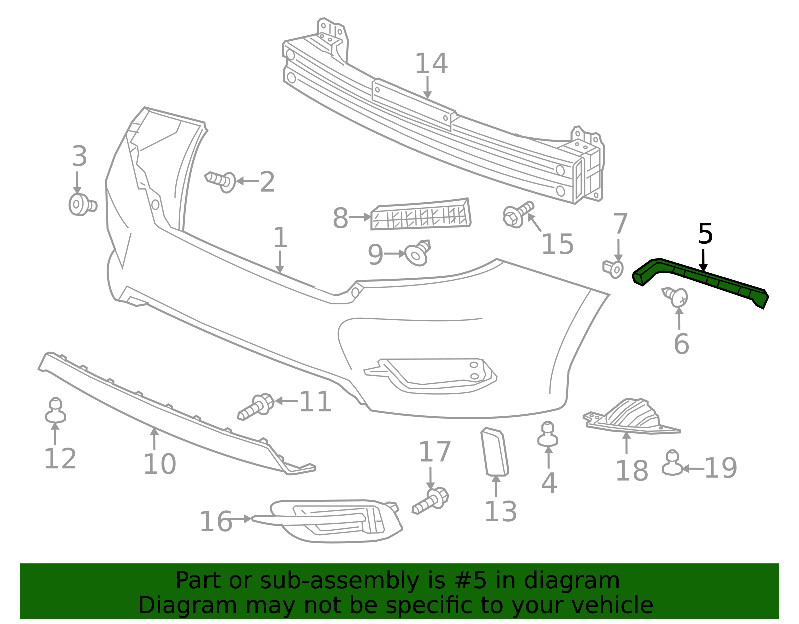 71598-TBA-A00 - Spacer L Rear Bumper Side - 2016-2020 Honda Civic ...
