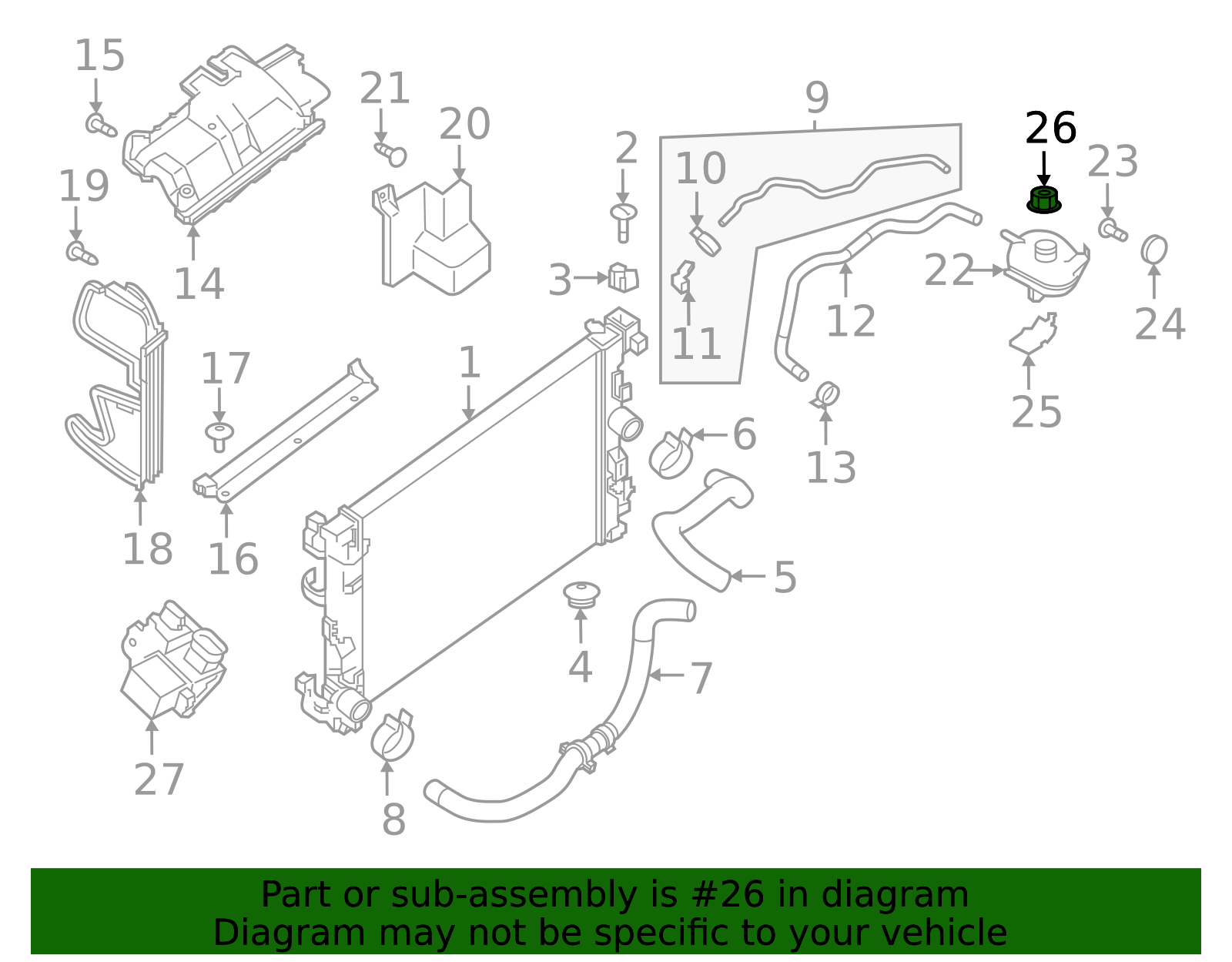 2018-2025 Nissan Reservoir Cap 21430-AX60A | Nissan Parts Central