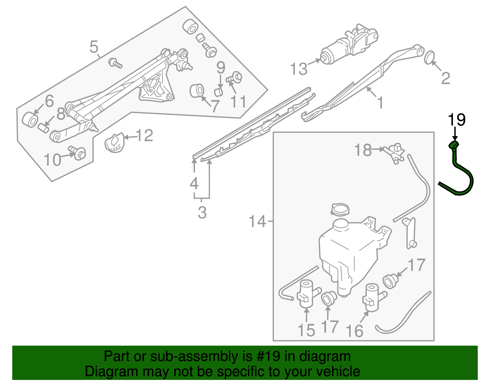 2002-2006 Subaru Impreza Nozzle Assembly 86636FE040 | Subaru Parts Guys