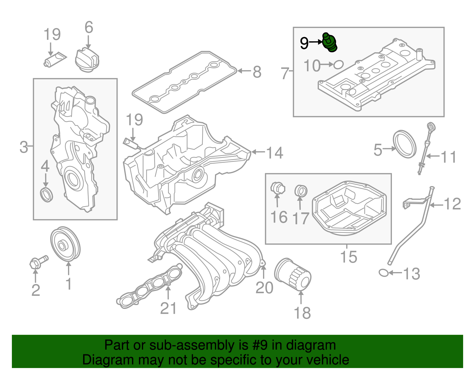 2011-2019 Nissan PCV Valve 11810-1KC0A | Parts for Nissans