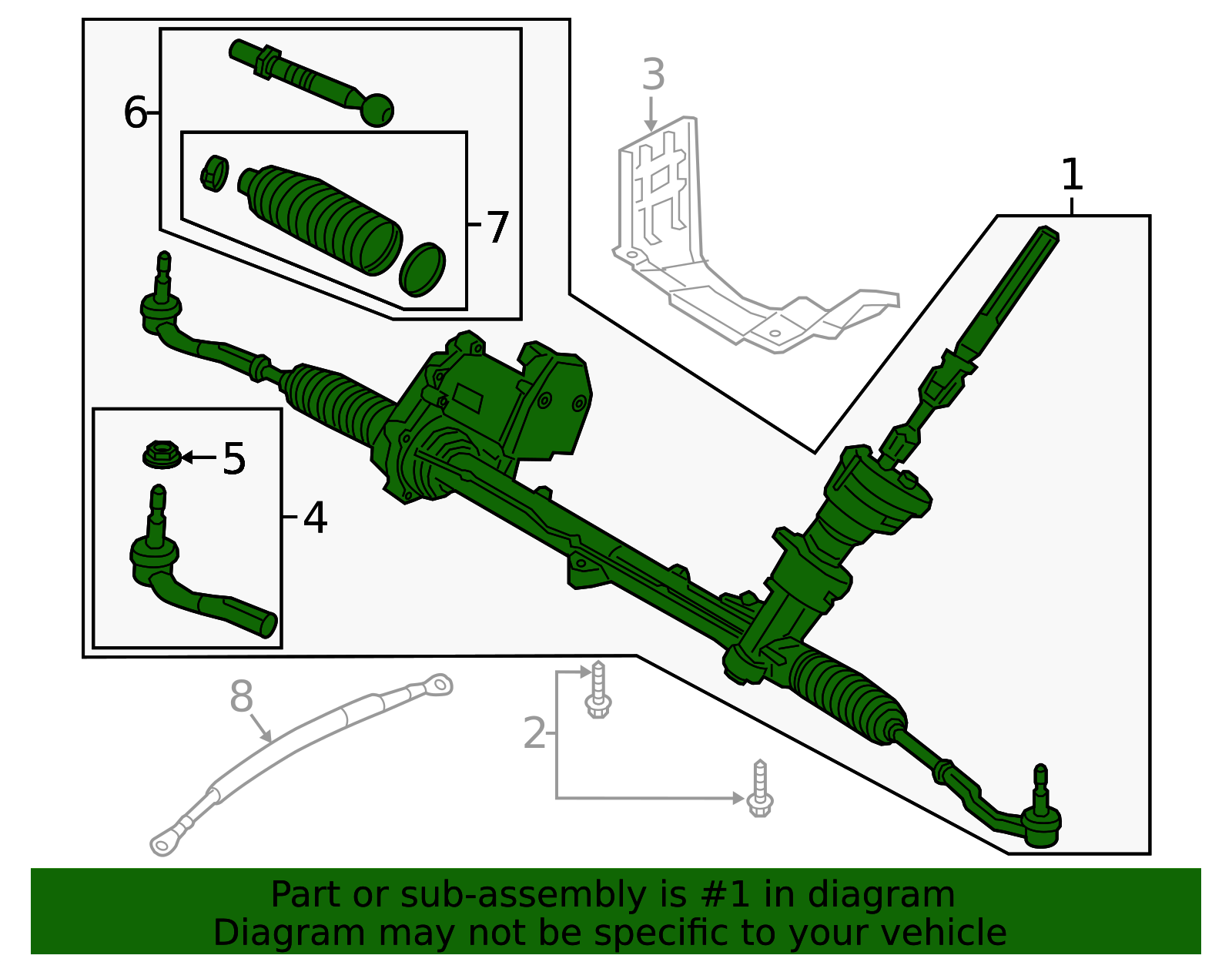 2021-2025 Volvo Rack And Pinion Assembly 36012956 | TascaParts.com