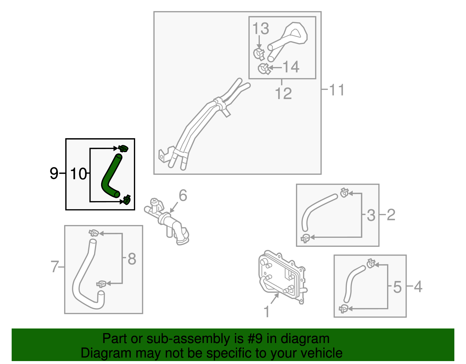 25414-2W500 - High-Quality Engine Coolant Hose for 2013-2018 Hyundai ...