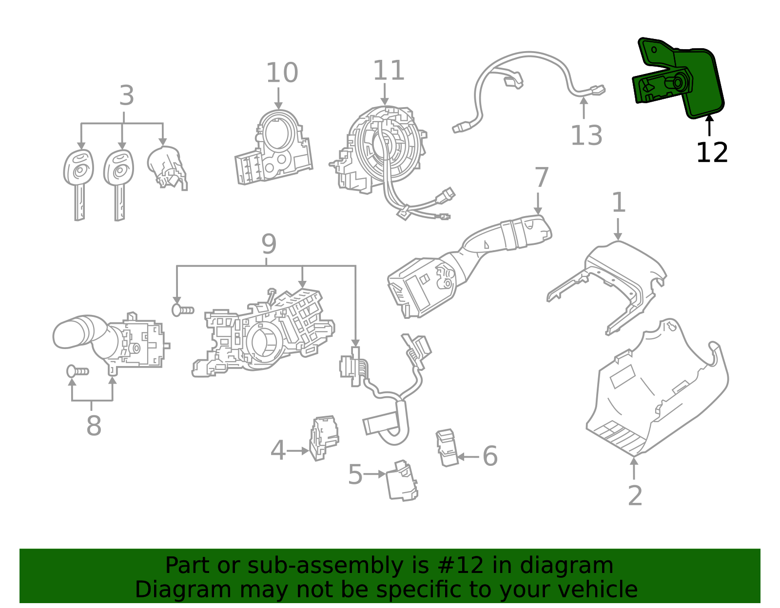 2018-2025 Toyota Paddle Switch 84610-33011 | Lithia Toyota Parts