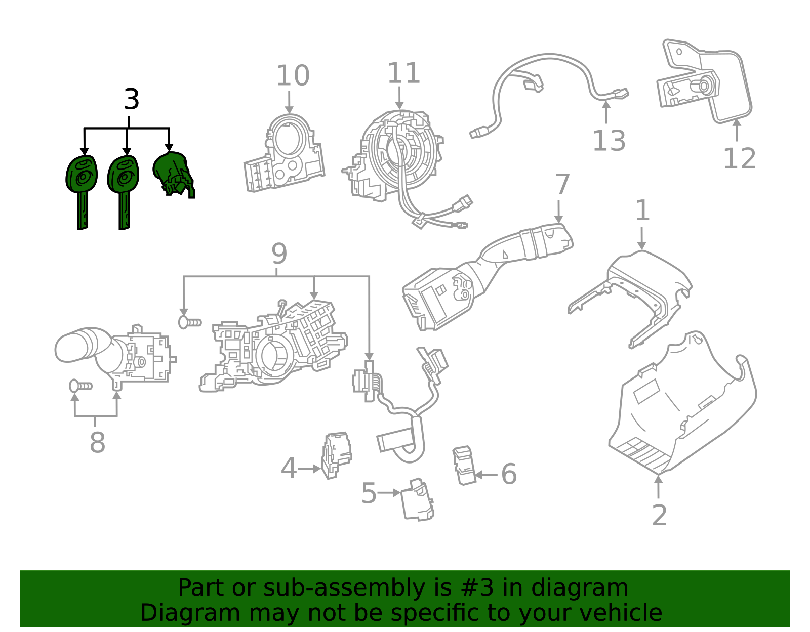 2018-2025 Toyota Ignition Lock Cylinder 69057-06260 | Toyota Parts Center