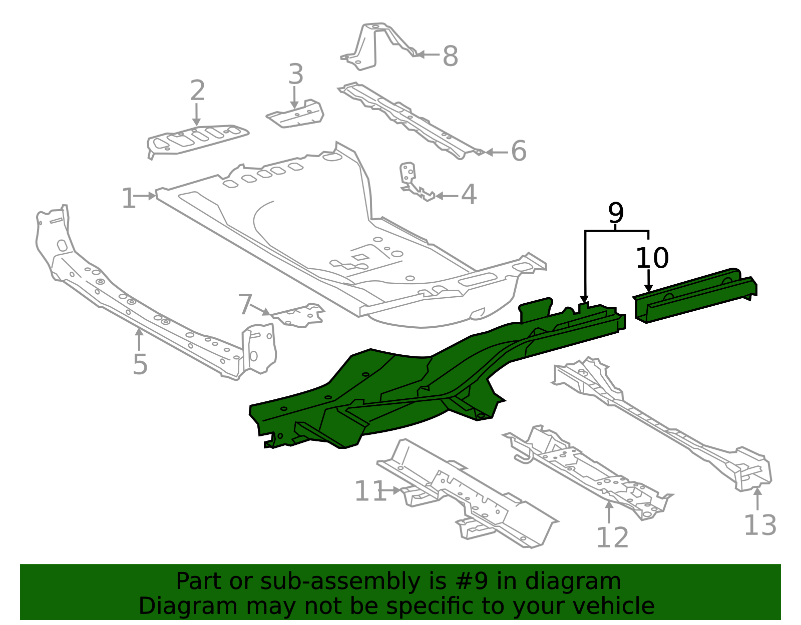 2013-2018 Toyota RAV4 Frame Side Member Assembly 57602-48917 | American ...