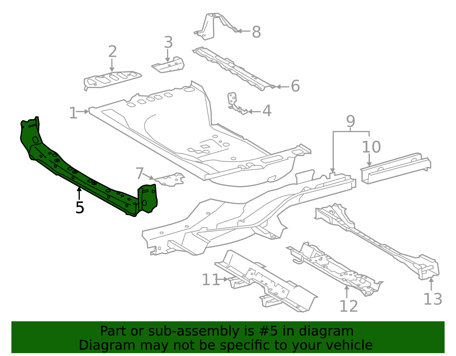 Genuine Official Toyota Upper Cross-Member part# 57608-78010 for 2015 ...
