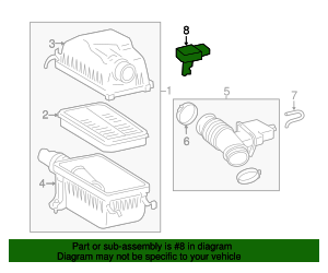 Genuine Toyota Mass Air Flow Sensor part# 22204-0F030 for 2004-2023 ...