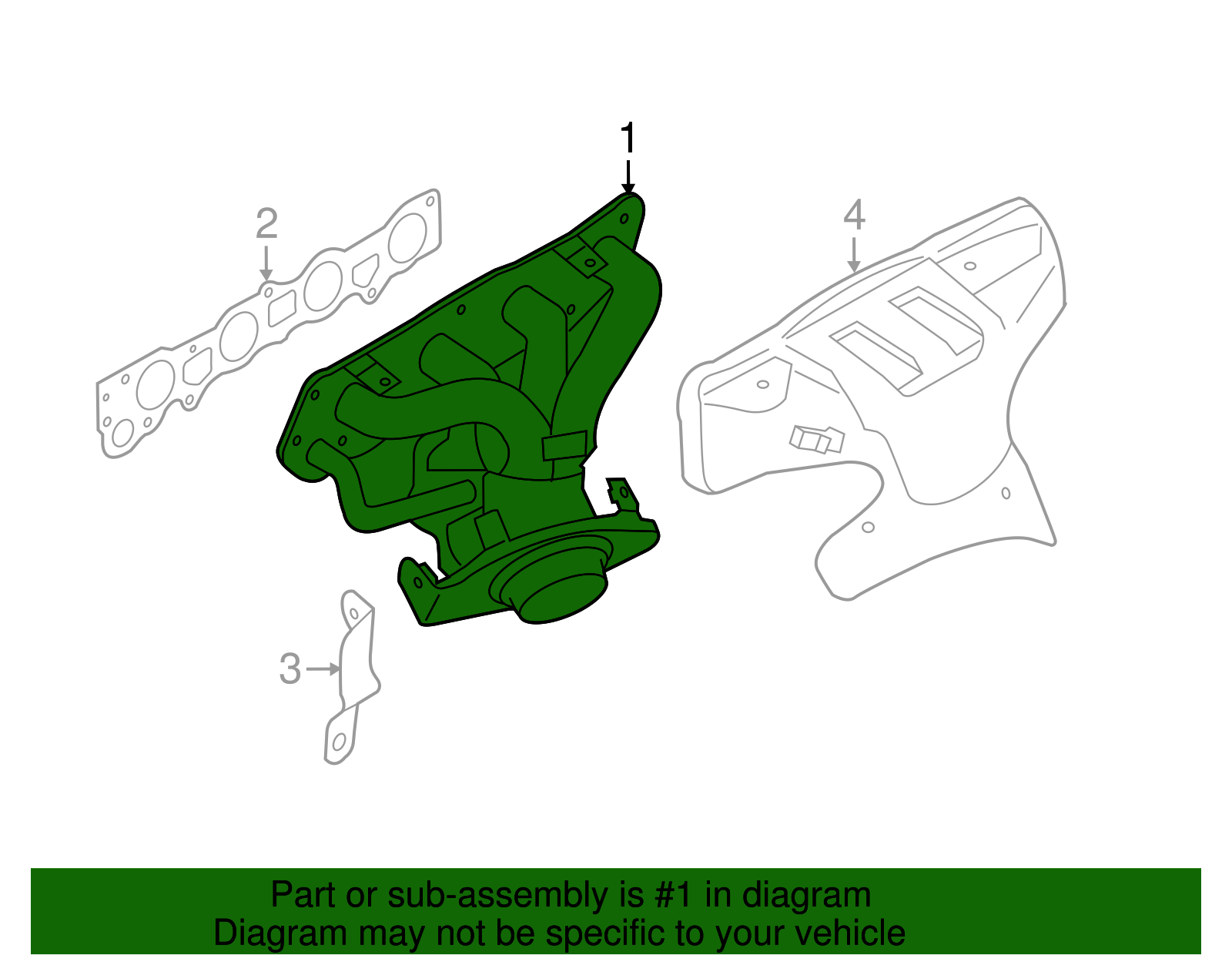 140E2-9MF0B - Exhaust Manifold 2018-2019 Nissan Versa Note | Nissan ...