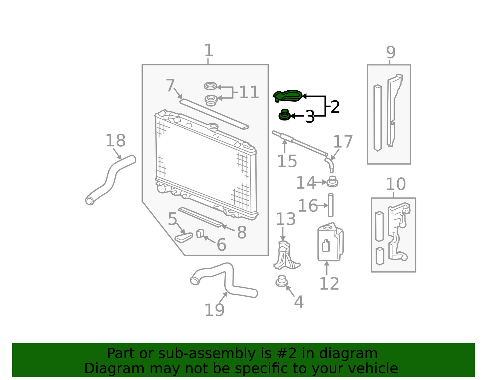 74171-SJC-A00 - 2006-2014 Honda Ridgeline - Bracket Radiator Mount ...