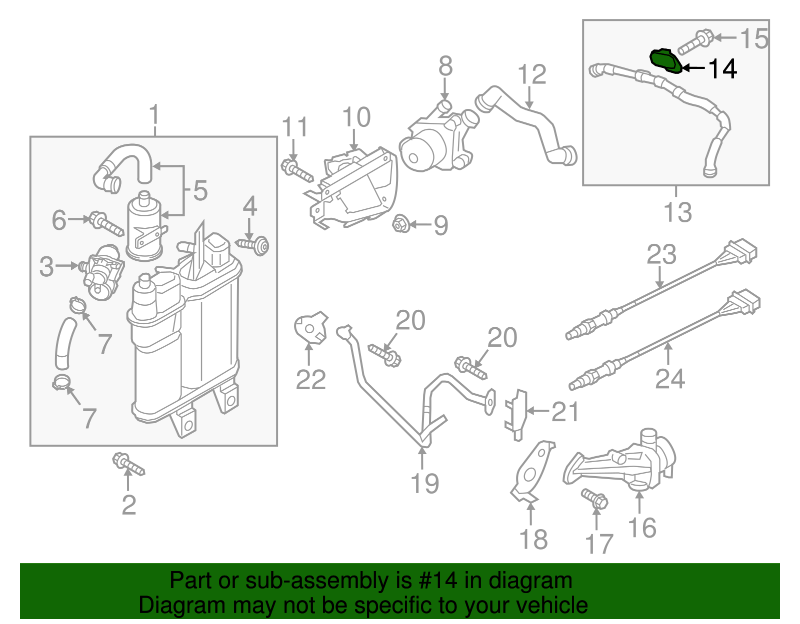 2009-2014 Volkswagen Pressure Sensor 07K-906-051-B | vwpartscenter