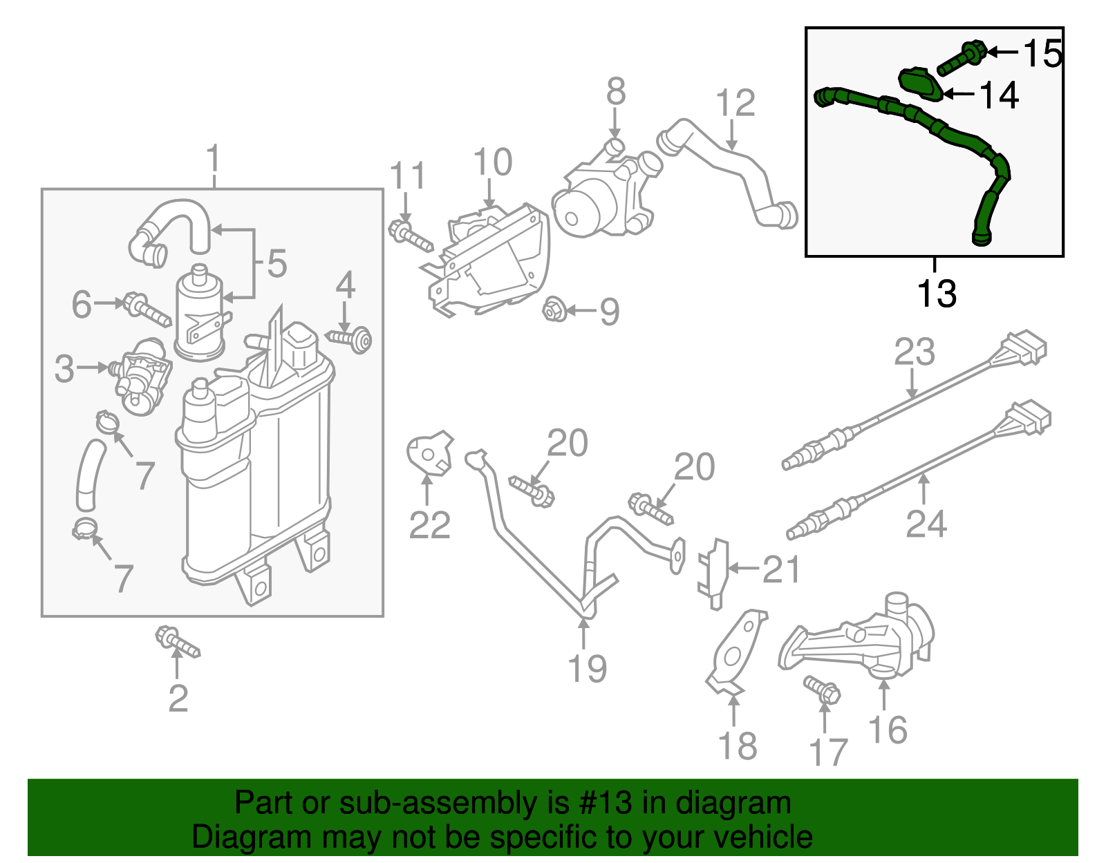 2005-2014 Volkswagen Connector Tube 07K-131-125-E | vwpartscenter