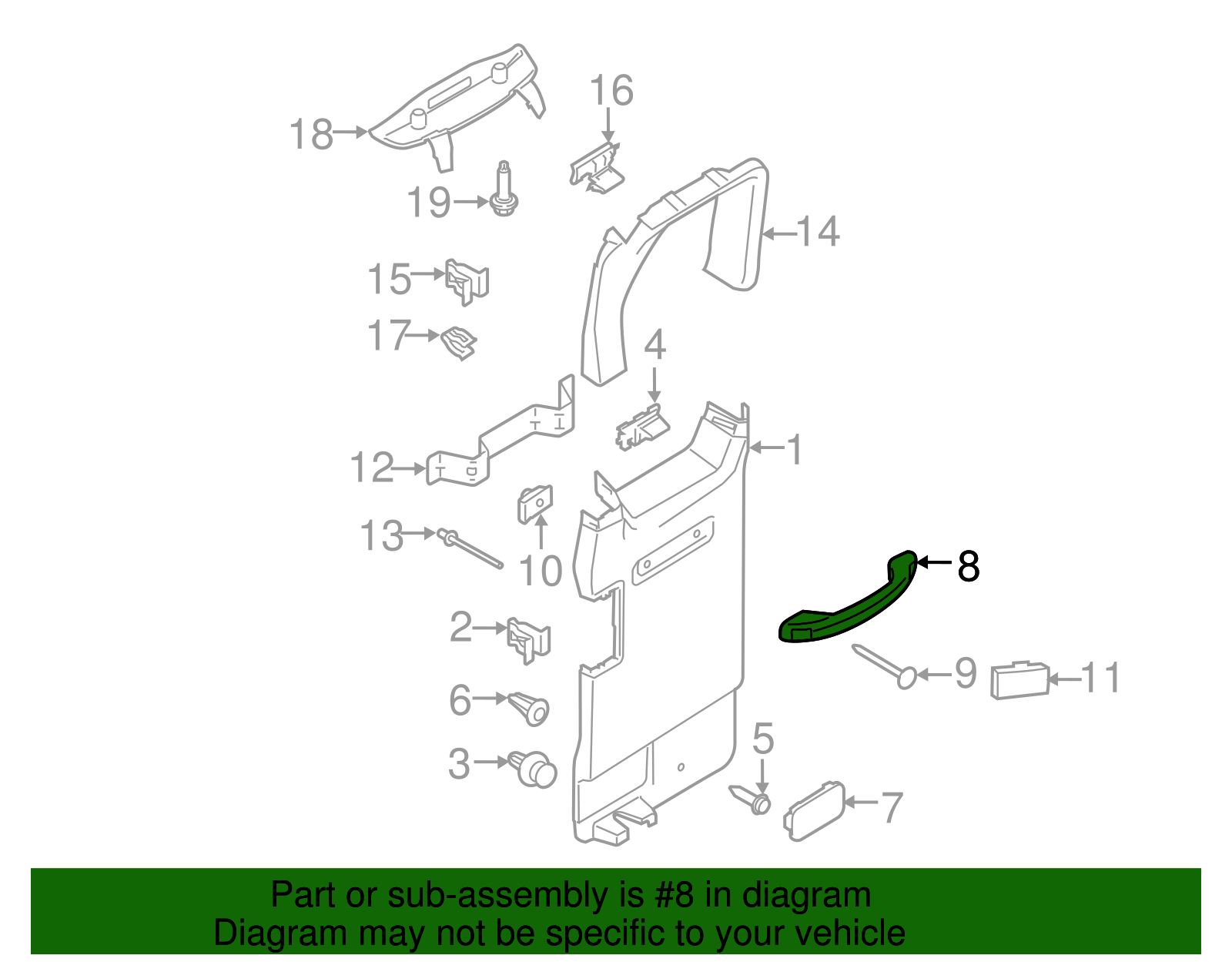 F2UZ-1522666-AH - Pull Handle 2020-2025 Ford | Ford OEM Parts Direct