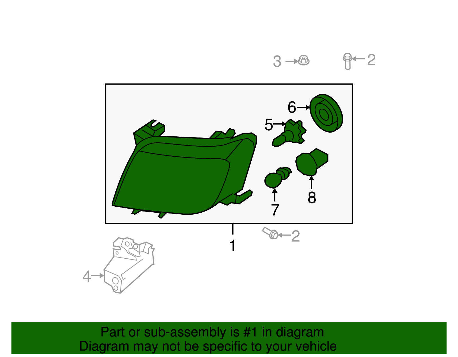 8E6Z-13008-B - Composite Assembly 2007-2011 Mercury Mariner | Big 3 ...