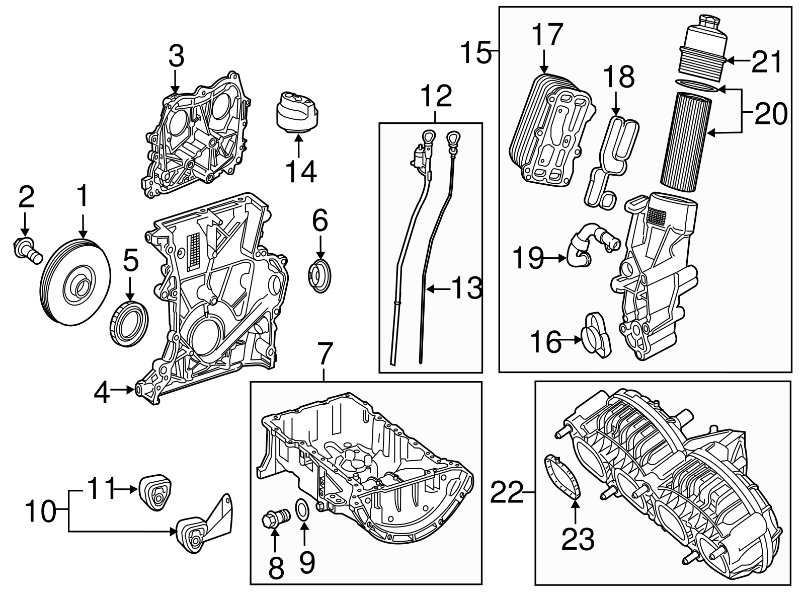 133-188-00-01 - Engine Oil Cooler 2016-2017 Mercedes-Benz Metris ...